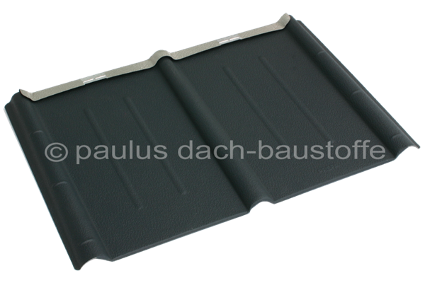 Prefa Dachplatte stucco P.10 anthrazit - Paulus Dach-Baustoffe